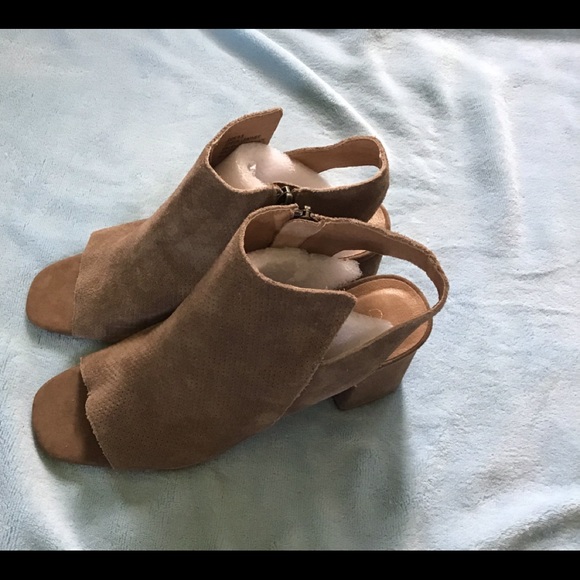 Abound | Shoes | Abound Giannalea Peep Toe Tan Booties Nwt 95 | Poshmark